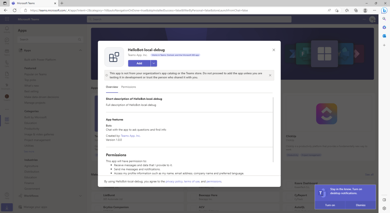Microsoft Teams Bot Development: A step by step guide