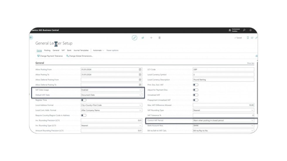 Business Central VAT Posting Dates Issue: Step-by-step Solution OSMOSYS